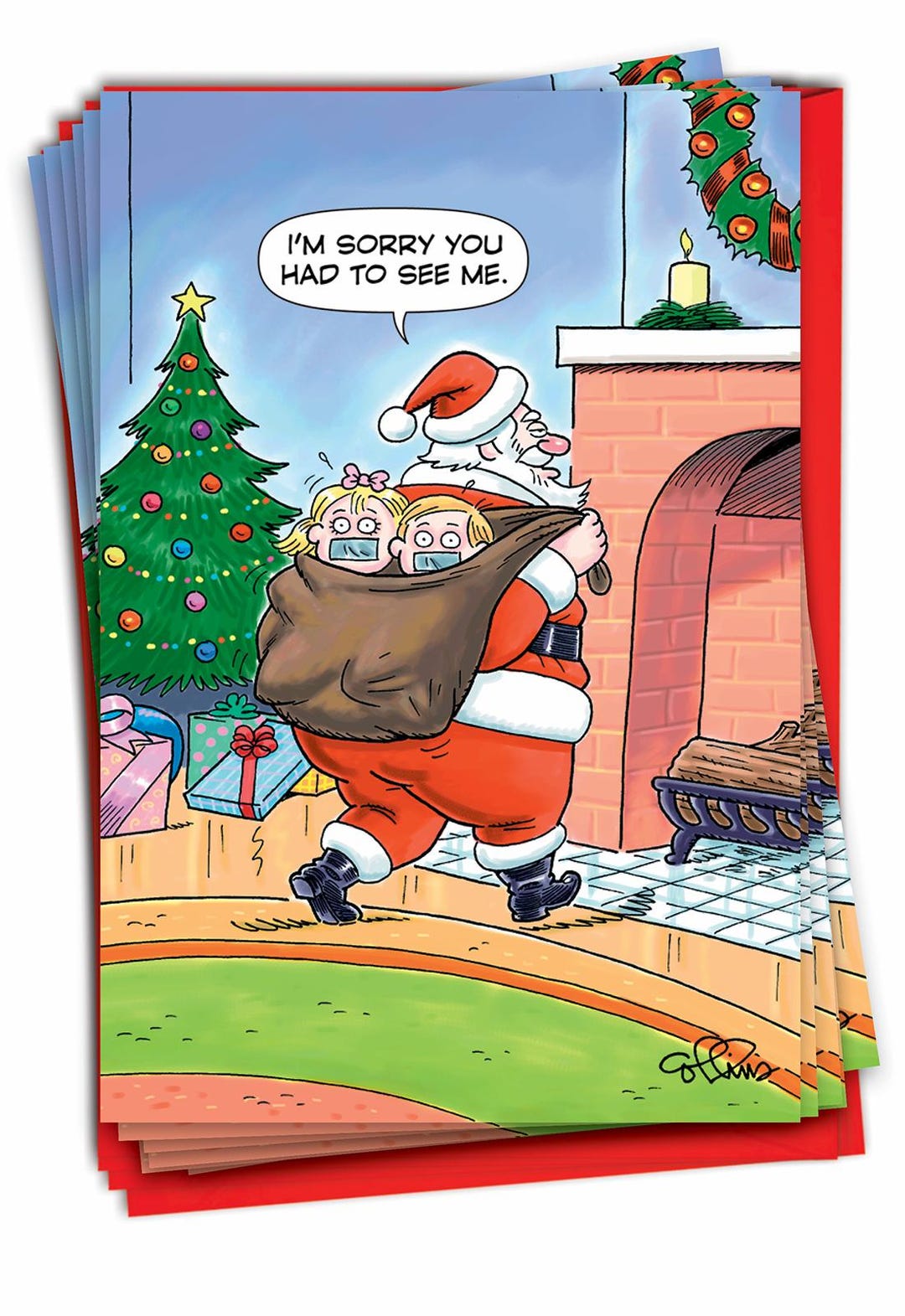 Santa Kidnap - 12 Funny Christmas Cards - Bulk Set, B5734 - Etsy