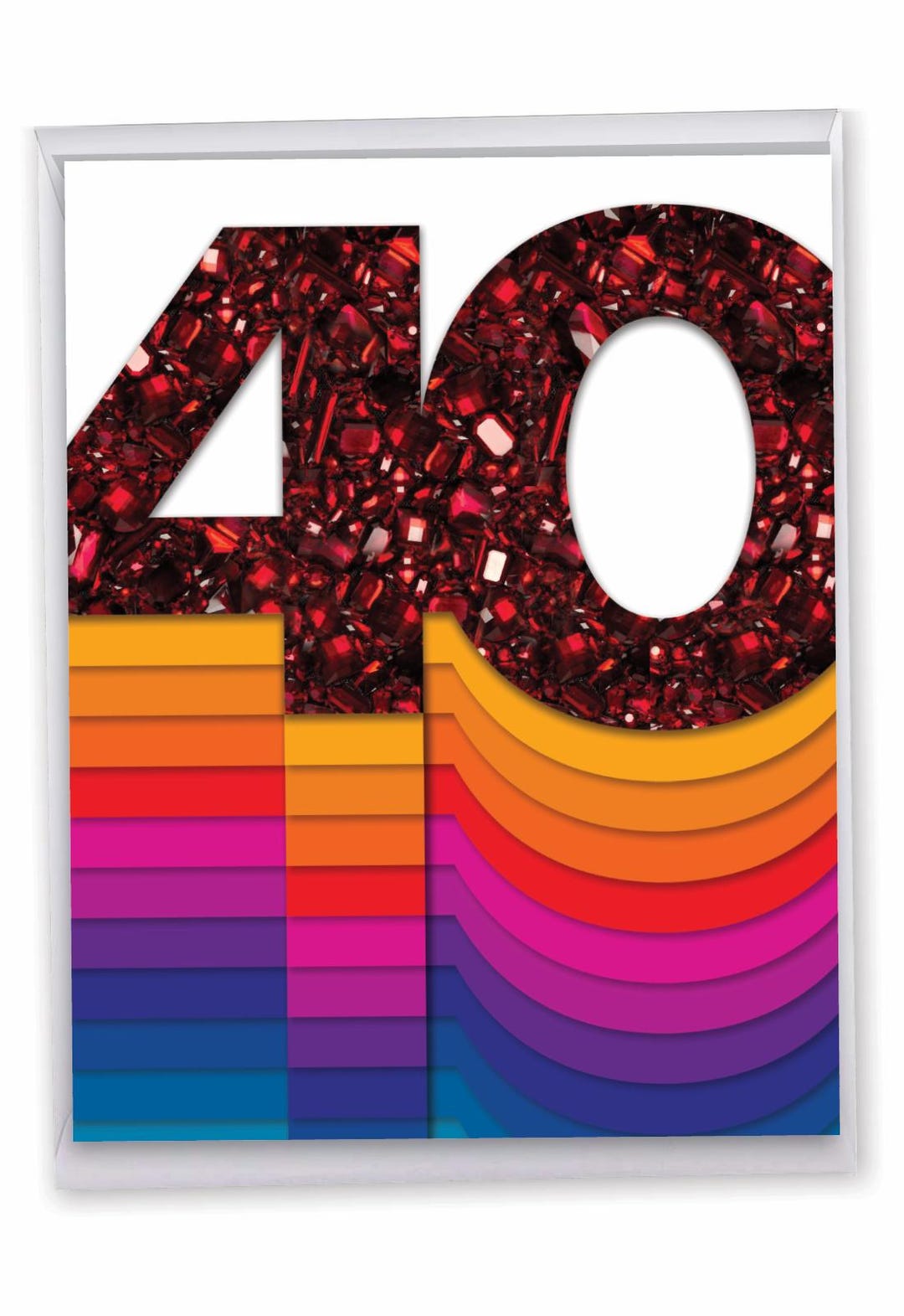 The Best Card Company Jumbo 40th Milestone Birthday Greeting Card 8.5 X ...