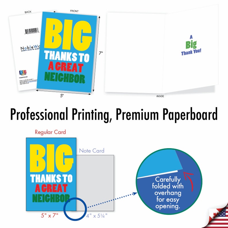 Thank You Card (neighbor) With Envelope (1 Card) Great Neighbor - Giant ...