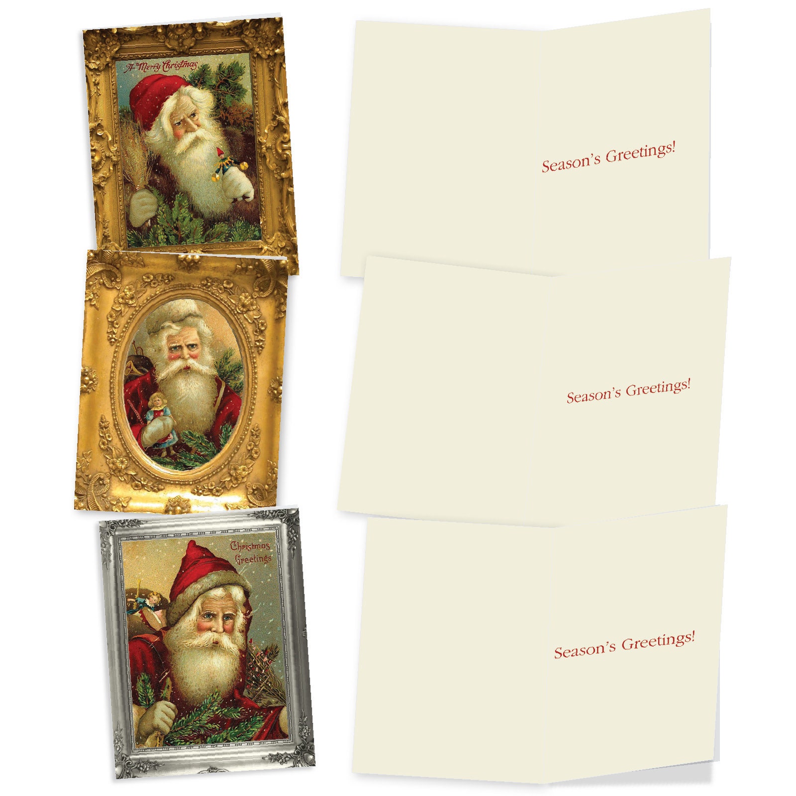 10 Assorted Christmas Notecards Pack Set 4 X 5.12 Inch With - Etsy
