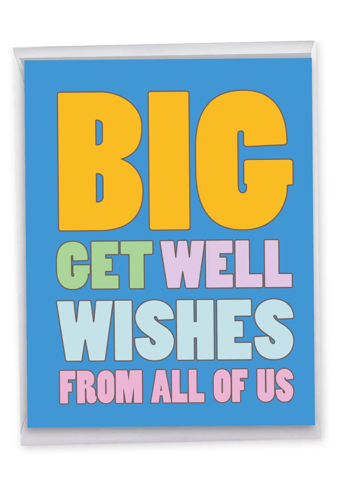 Big Get Well Greeting Card From Us 8.5 X 11 Inch W/ Envelope (1 Pack ...