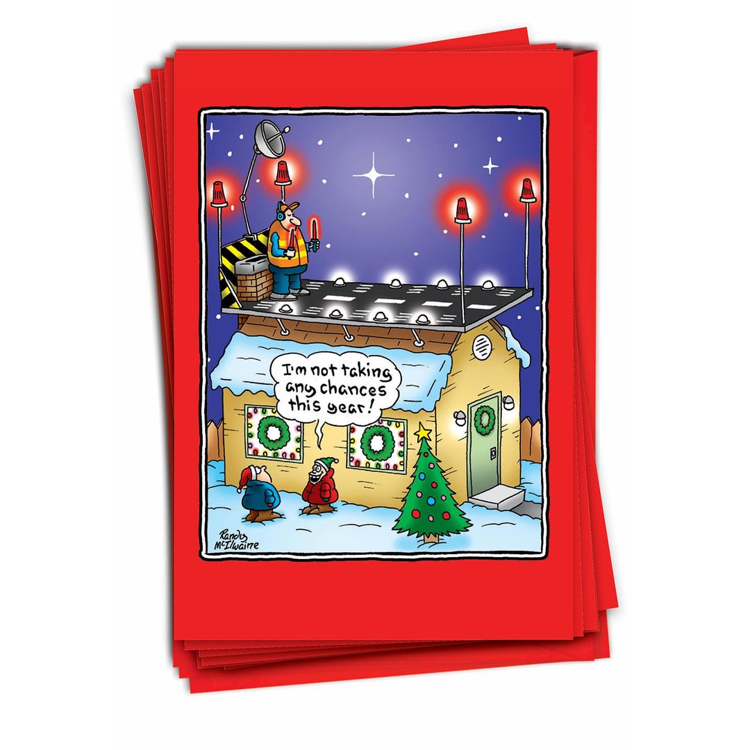 Santa Runway - 12 Funny Christmas Cards - Bulk Set, B5896 - Etsy