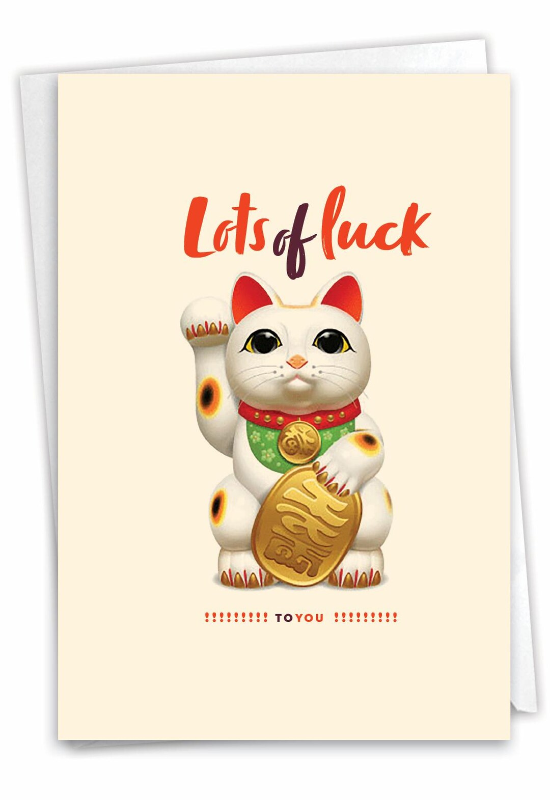 Funny Good Luck Greeting Card With 5 X 7 Inch Envelope (1 Card) Lots of ...
