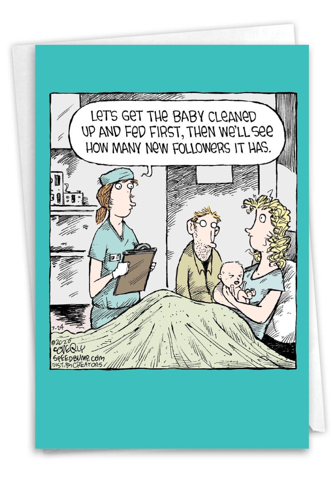 Funny Baby Paper Card With 5 X 7 Inch Envelope 1 Card Shower ...