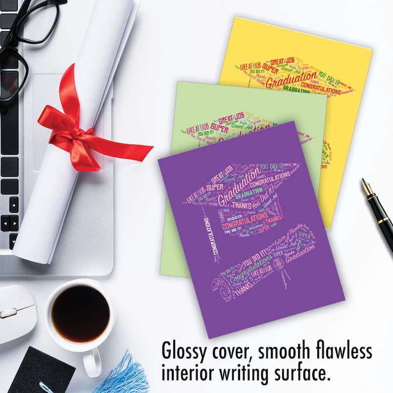 20 Assorted Graduation Notecards Bulk Bulk Pack 4 X 5.12 Inch W ...