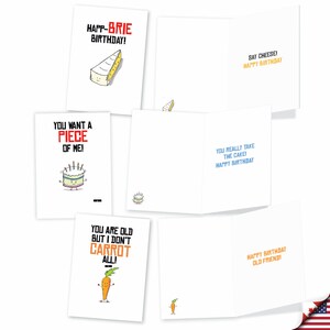 10 Assorted Bulk Pack Funny Birthday Greeting Cards W/envelopes (10 ...