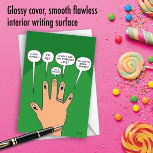 Birthday Greeting Card W/ Envelope (1 Card) Bday Middle Finger, for Him ...