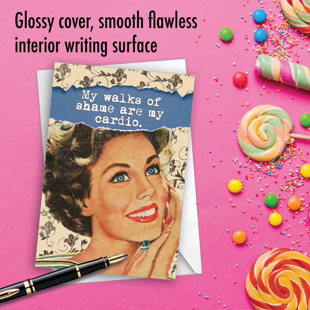 Funny Birthday Greeting Card With Envelope - Bday Walk of Shame , for ...