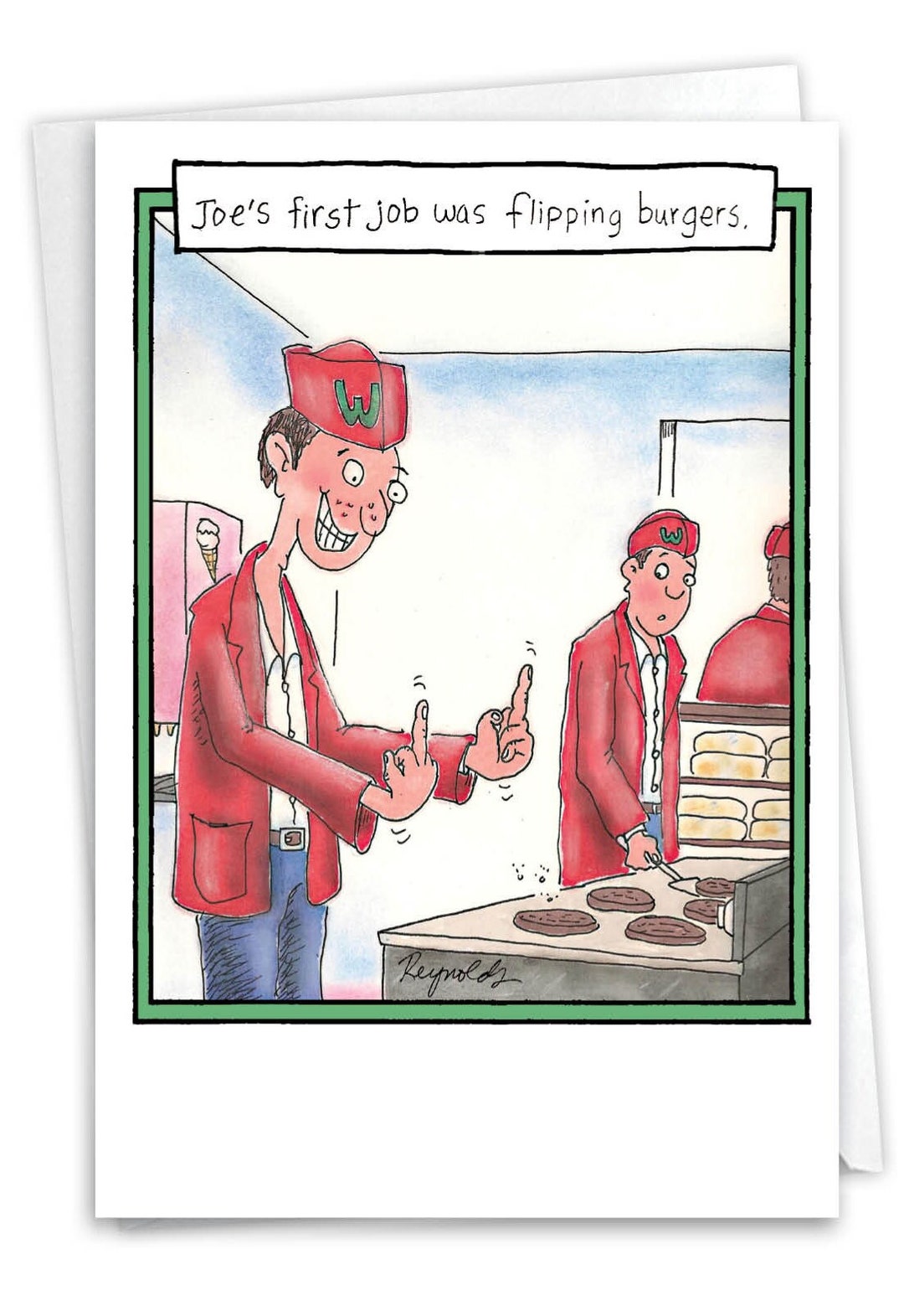 Funny Graduation Greeting Card With Envelope - Flipping Burgers , for ...