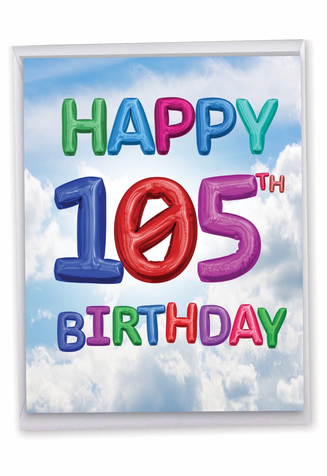Jumbo 105th Milestone Birthday Greeting Card 8.5 X 11 Inch With ...