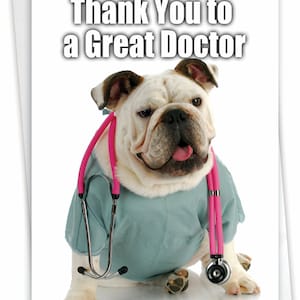 Thank You to A Great Doctor Thank You Funny Gratitude Card With ...