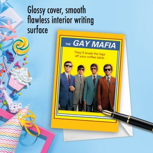 Funny Birthday Greeting Card With Envelope - Bday Gay Mafia , for Him ...