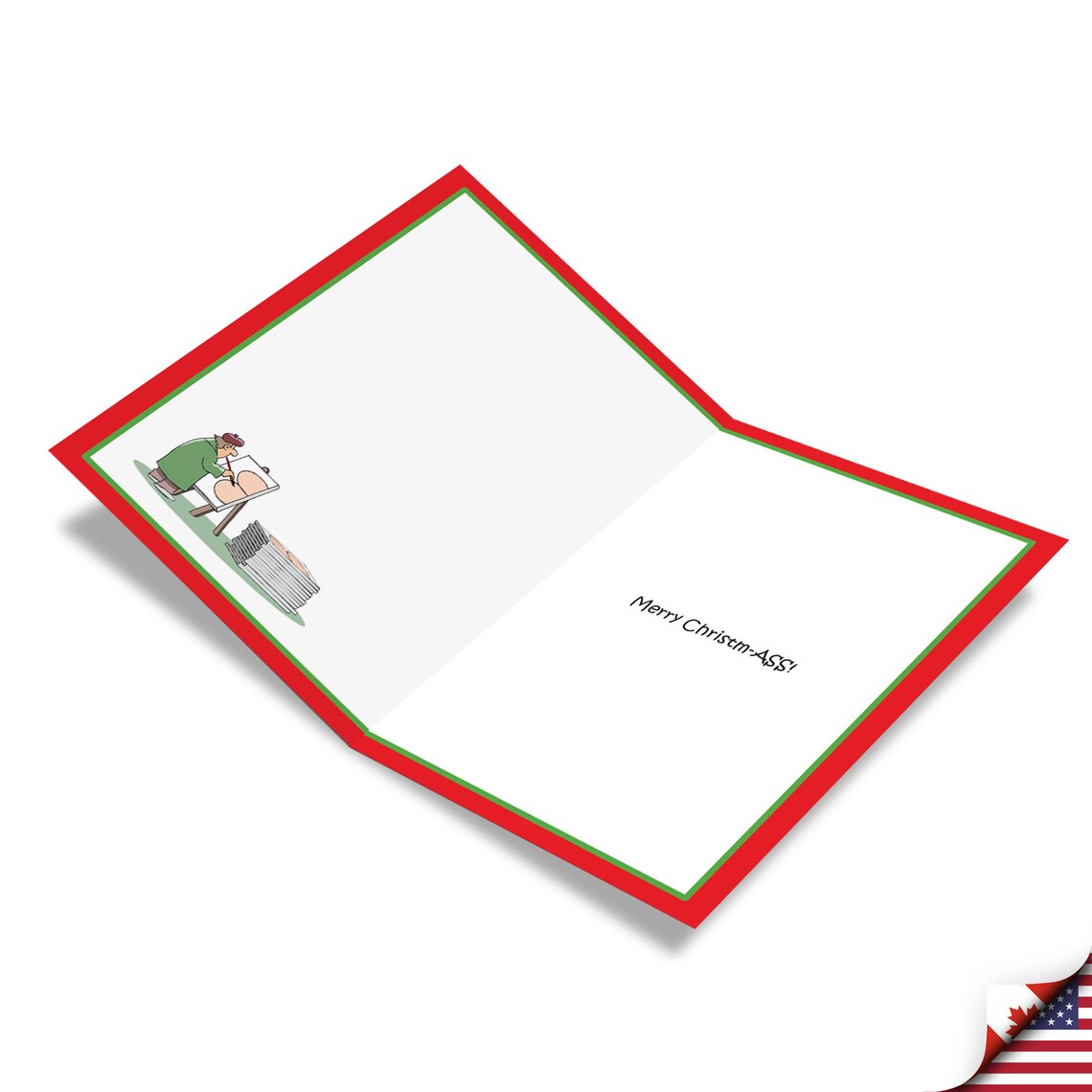 Funny Christmas Greeting Card With Envelope - Merry Christmas Holiday ...