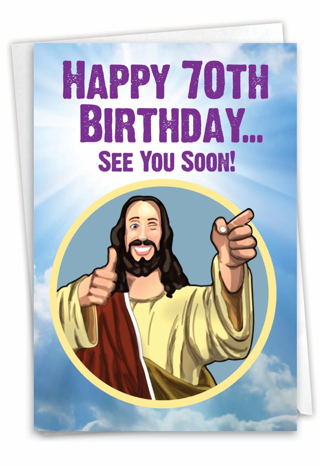Funny 70th Milestone Birthday Greeting Card With Envelope (1 Card) See ...