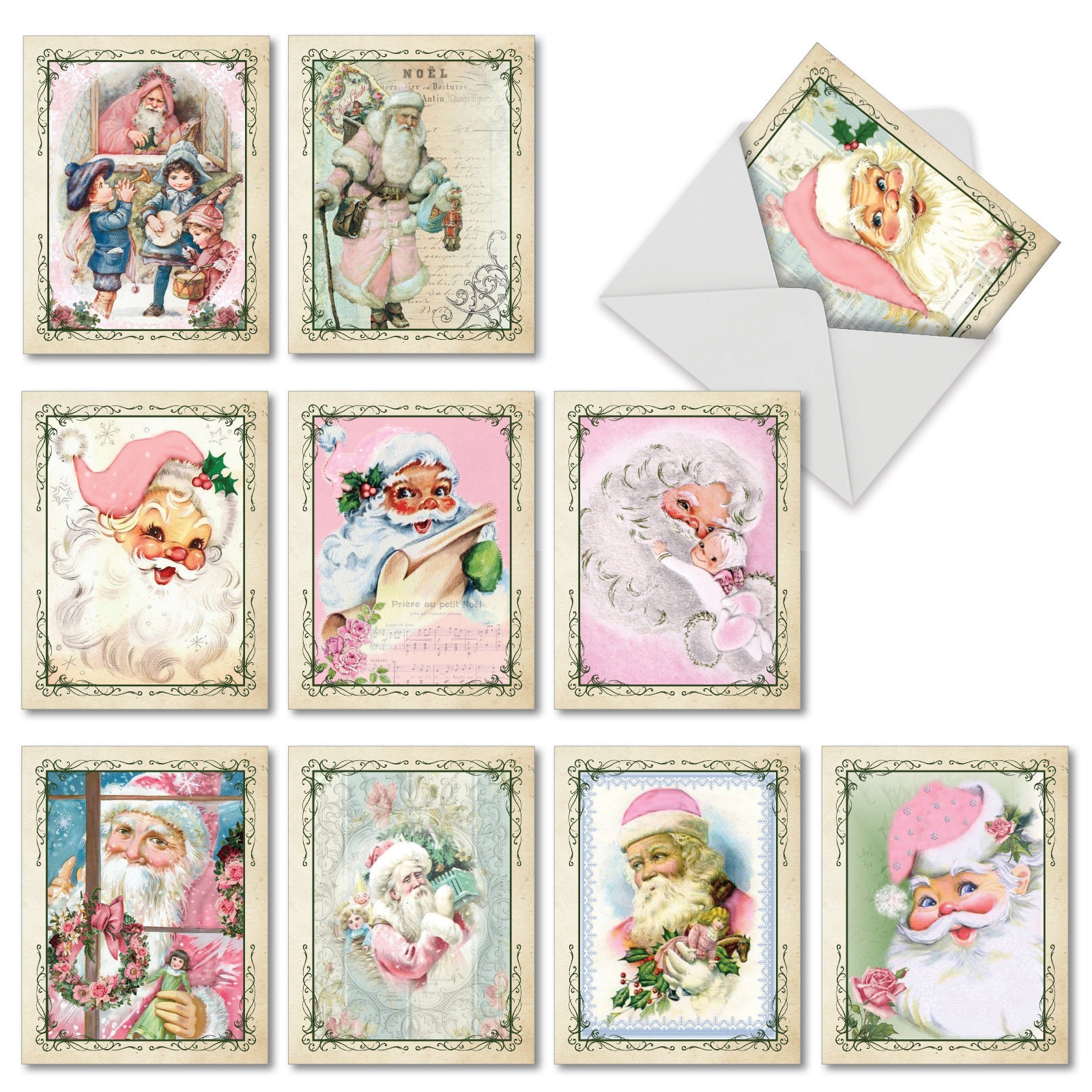 10 Assorted Blank Christmas Note Cards Bulk Box Set 4 X 5.12 - Etsy