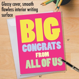 Jumbo Congratulations Paper Card From Us 8.5x11 Inch With Envelope (1 ...