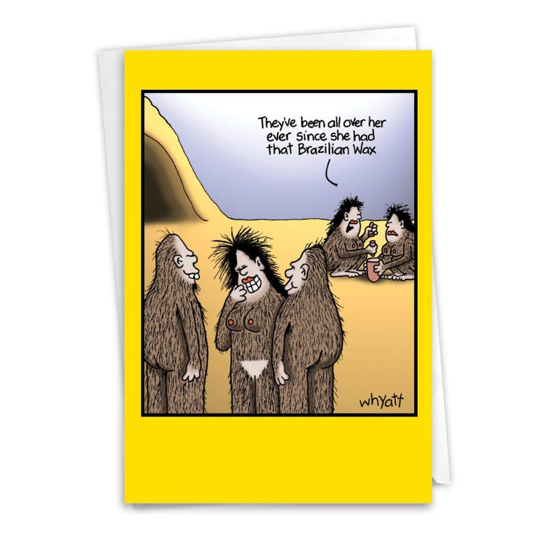 Funny Birthday Greeting Card W/ Envelope (1 Card) Bday Brazilian Wax ...