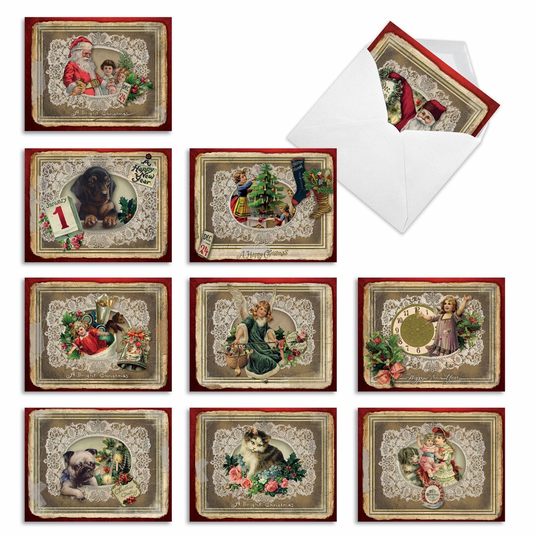 10 Assorted Blank All Occasions Notecards Bulk Set 4 X 5.12 Inch With ...