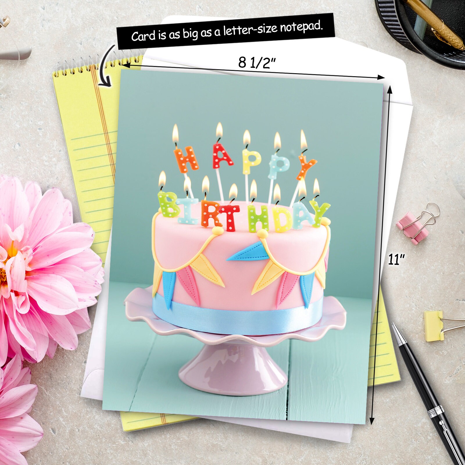 Jumbo Birthday Greeting Card 8.5 X 11 Inch With Envelope 1 - Etsy