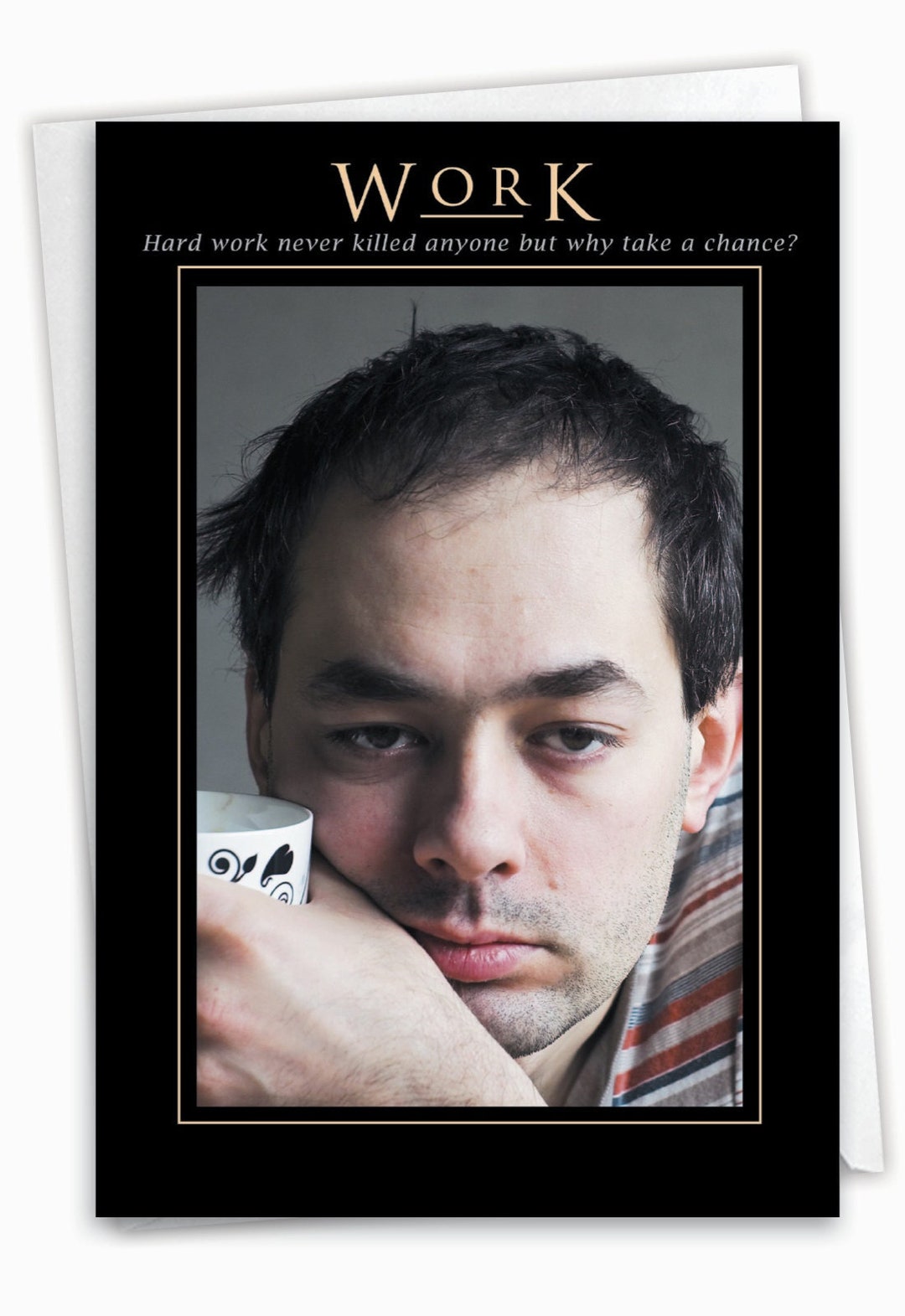 Funny Birthday Greeting Card With Envelope - Bday Work , for Him for ...