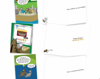 Funny Birthday Greeting Card With Envelope Bday My Whiskers , for Him ...