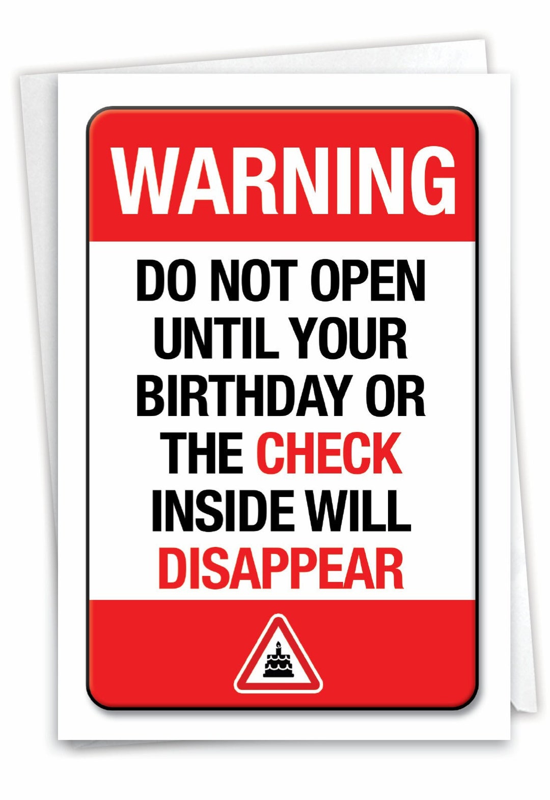 Birthday Greeting Card W/ Envelope (1 Card) Bdaybirthday Warning, for ...