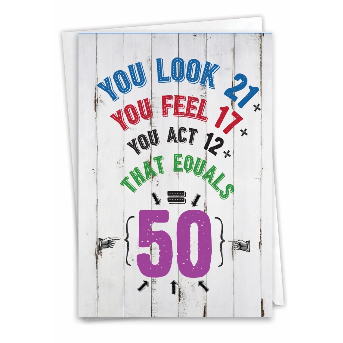 Funny 50th Milestone Birthday Greeting Card W/ Envelope (1 Card) Age ...