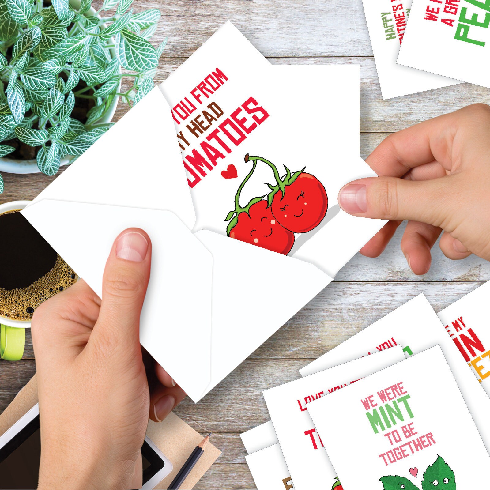 10 Assorted Valentine's Day Note Cards Box Set 4 X 5.12 - Etsy