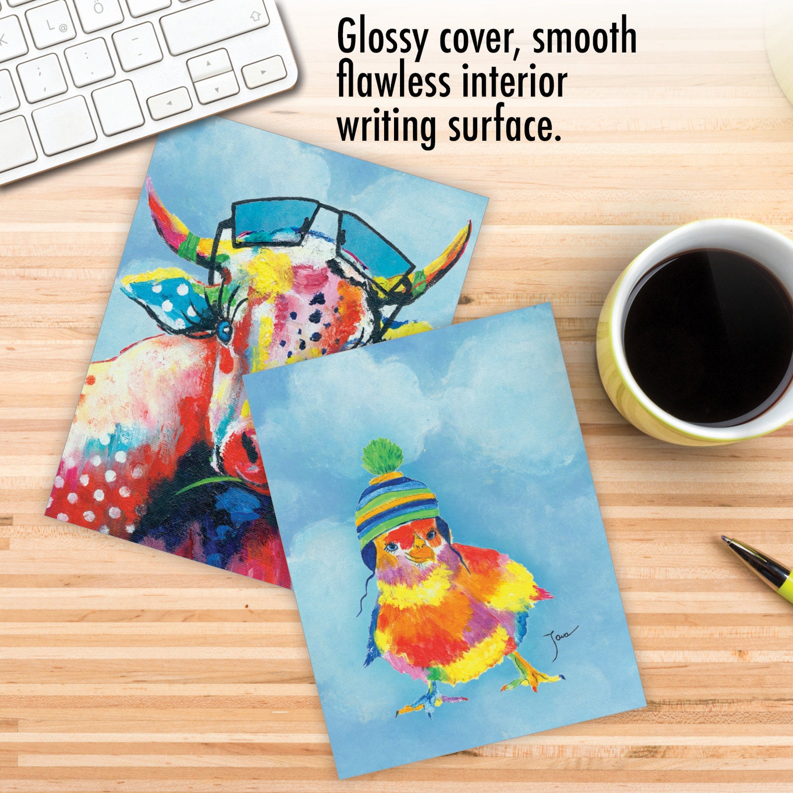 20 Assorted Funny Blank Notecards Bulk Bulk Pack 4 X 5.12 Inch W ...