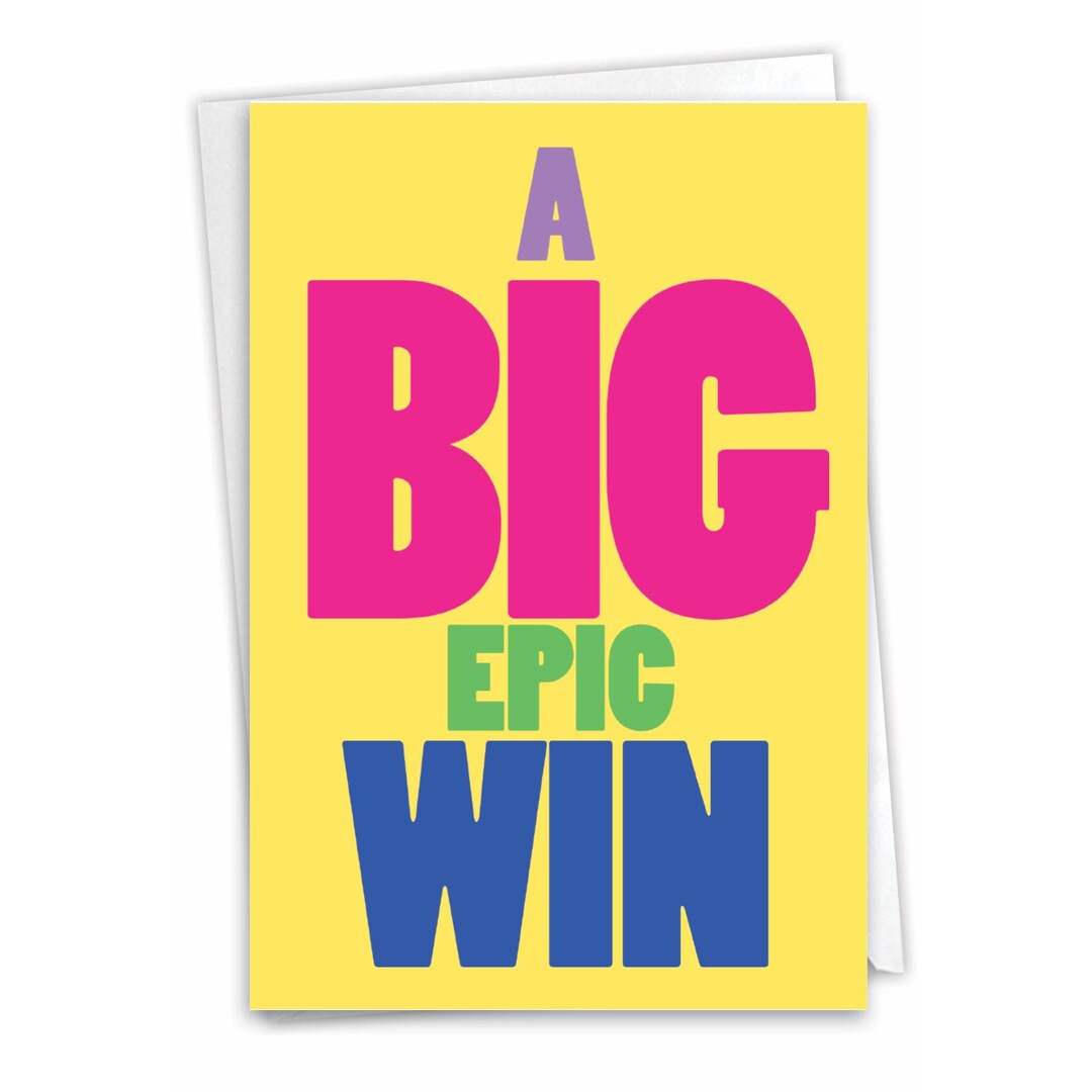 Congratulations Paper Card W/ Envelope (1 Card) Congats, Good Luck Big ...