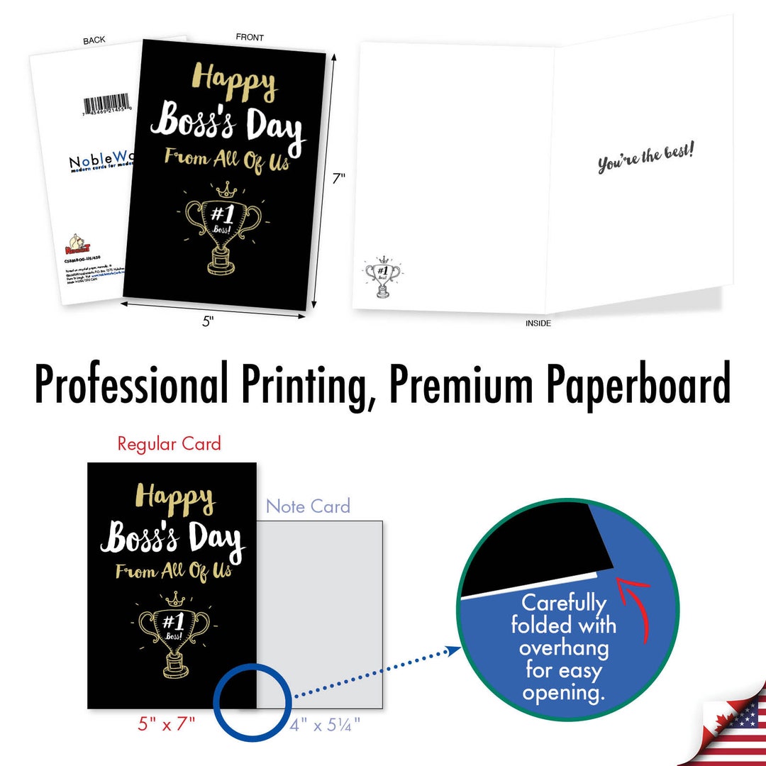 Funny Boss's Day Greeting Card From Us W/ Envelope 1 Card Co-worker ...