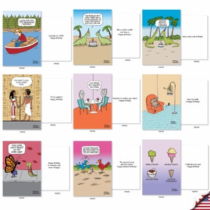 36 Assorted Set Funny Birthday Greeting Cards W/envelopes (36 Designs ...