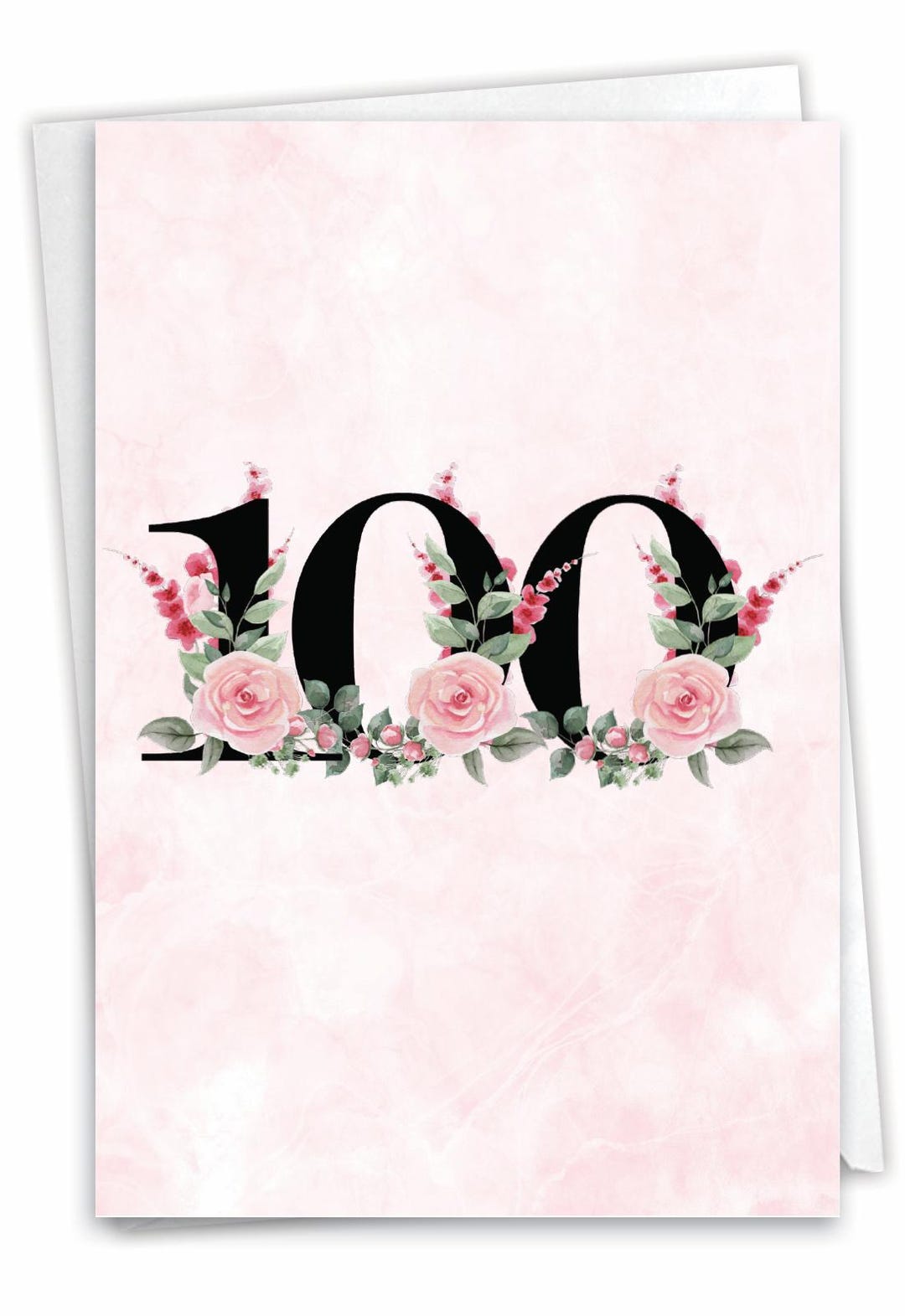 100th Milestone Birthday Greeting Card With 5 X 7 Inch Envelope (1 Card ...