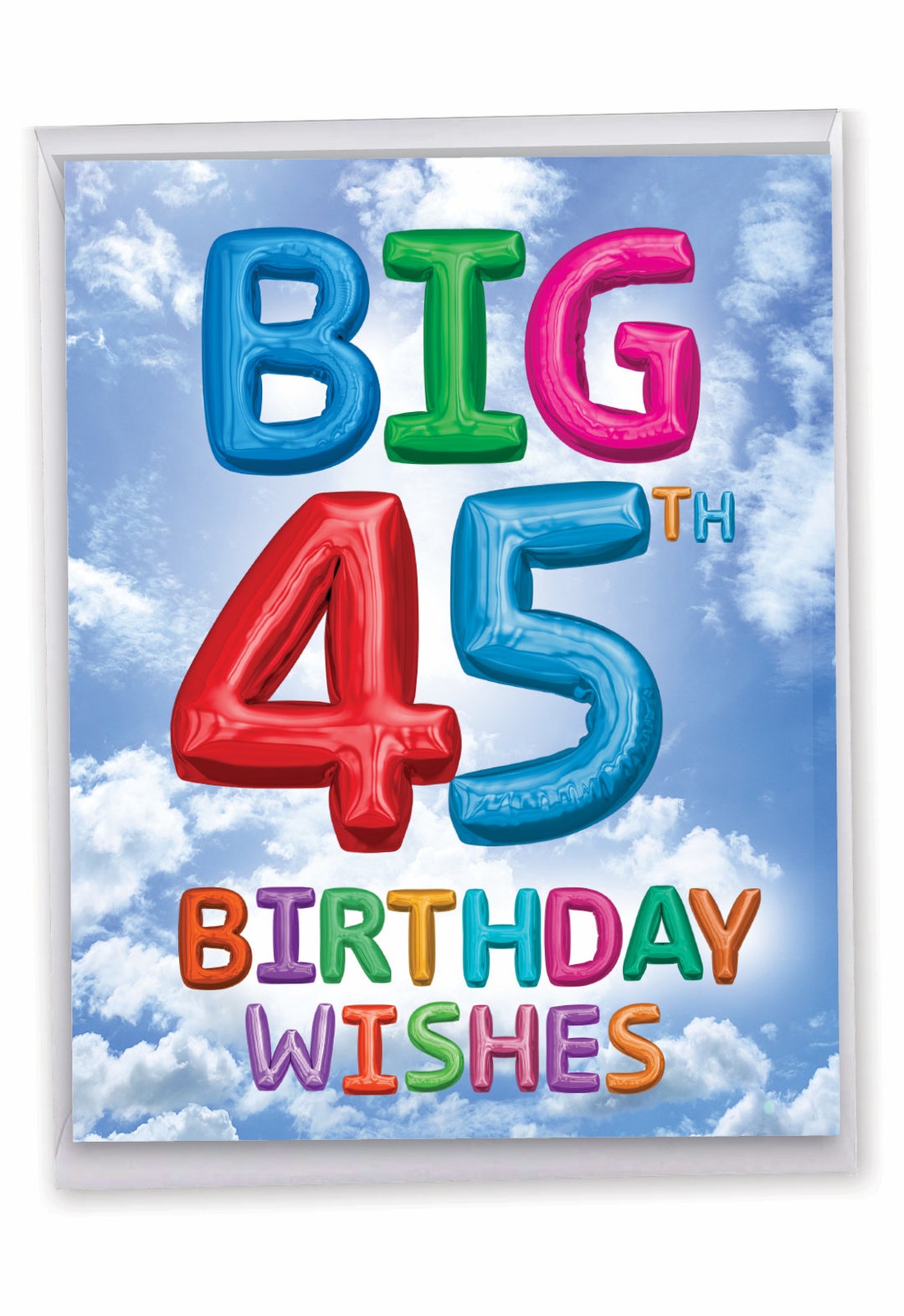 Jumbo 45th Milestone Birthday Greeting Card (from Us) 8.5 X 11 Inch ...
