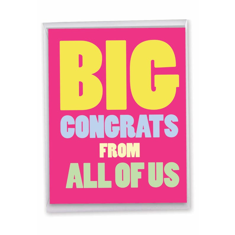 Jumbo Congratulations Paper Card From Us 8.5x11 Inch With Envelope (1 ...
