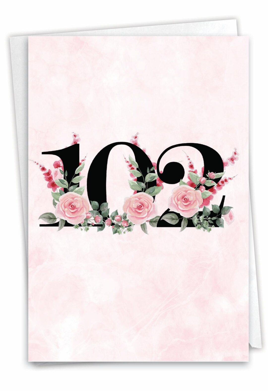 102th Milestone Birthday Greeting Card With 5 X 7 Inch Envelope (1 Card ...