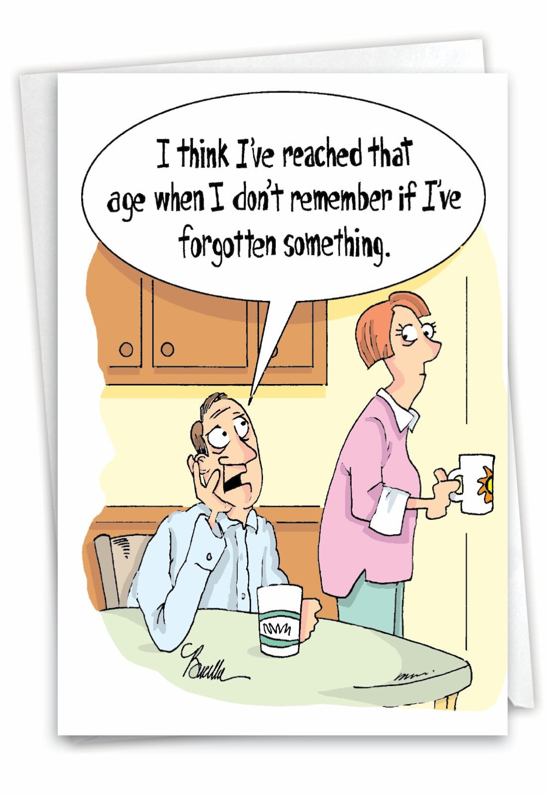 Funny Birthday Paper Card With Envelope - Bday Remember If I Forgot ...