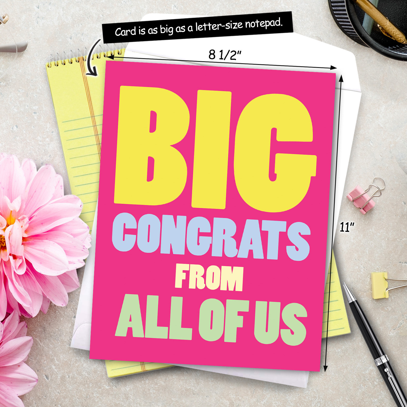 Jumbo Congratulations Paper Card From Us 8.5 X 11 Inch With - Etsy