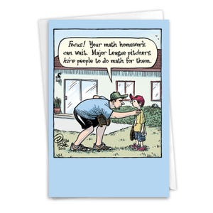 Funny Father's Day Paper Card With 5 X 7 Inch Envelope (1 Card) Dad ...