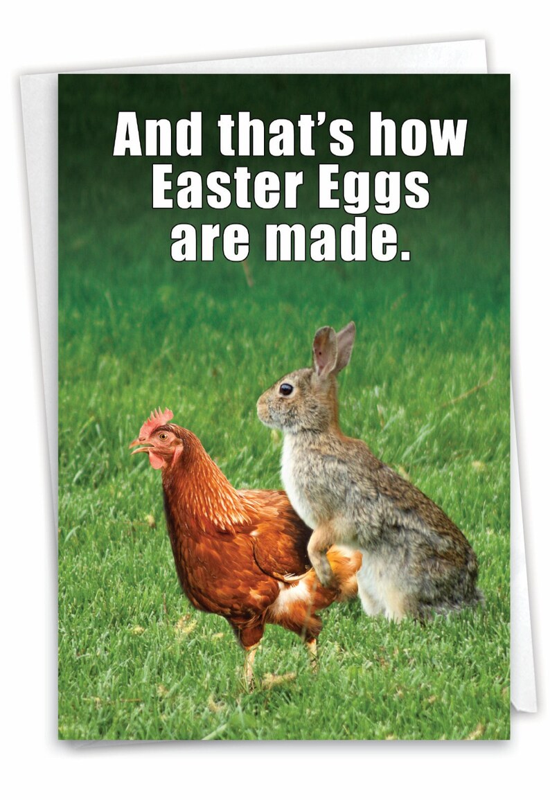 Funny Easter Greeting Card With Envelope (1 Card) Easter Eggs Made - Etsy