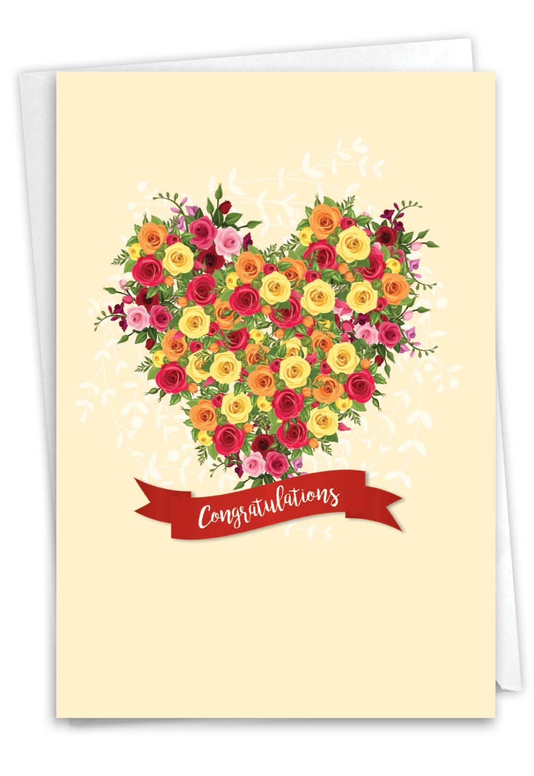 1 Wedding Congratulations Paper Card With Envelope - Congrats, Thank ...