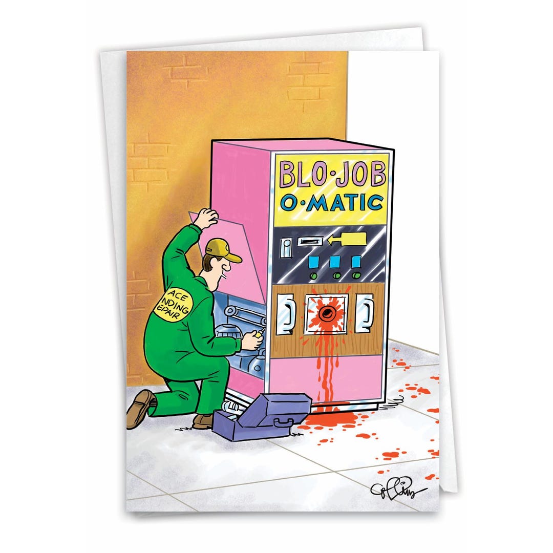 Funny Birthday Greeting Card With Envelope - Bday Vending Machine , for ...