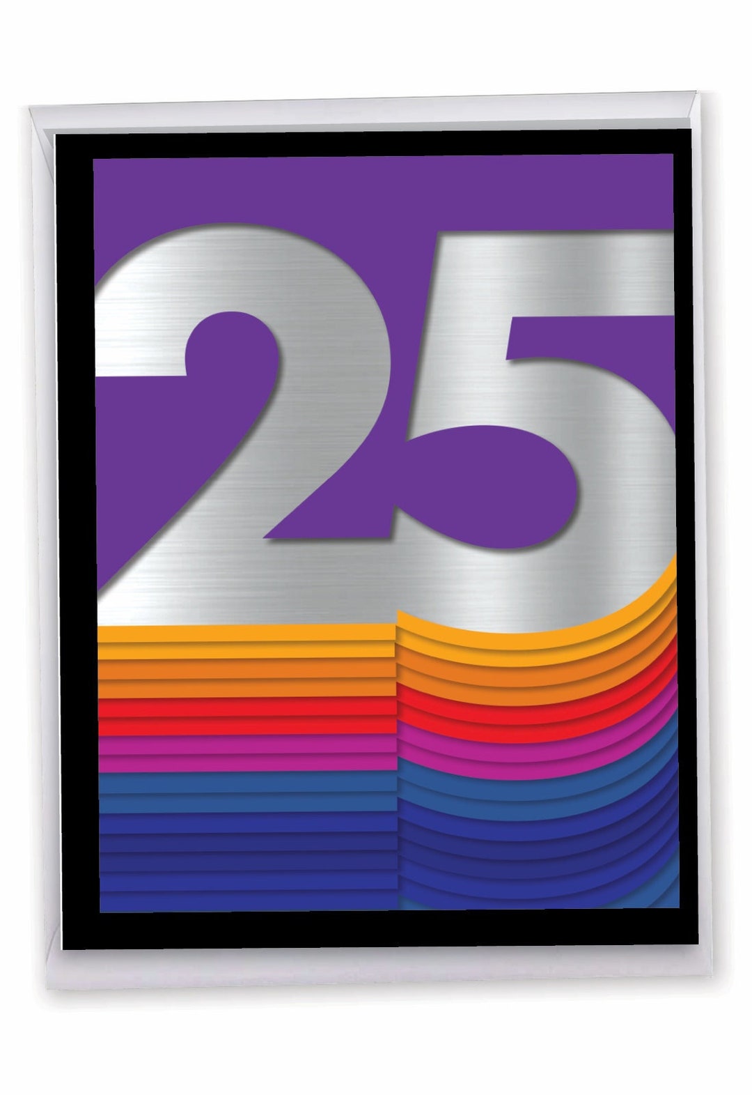 Jumbo 25th Milestone Anniversary Greeting Card 8.5 X 11 Inch With ...