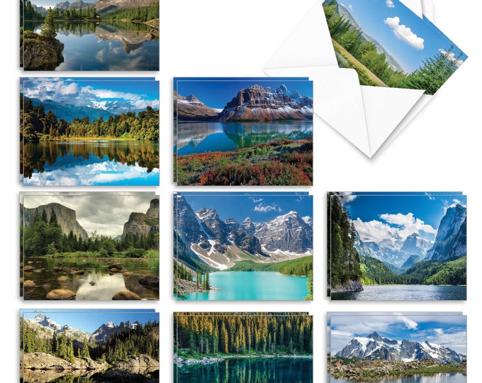 10 Assorted Blank Note Cards Packed Set 4 X 5.12 Inch With - Etsy