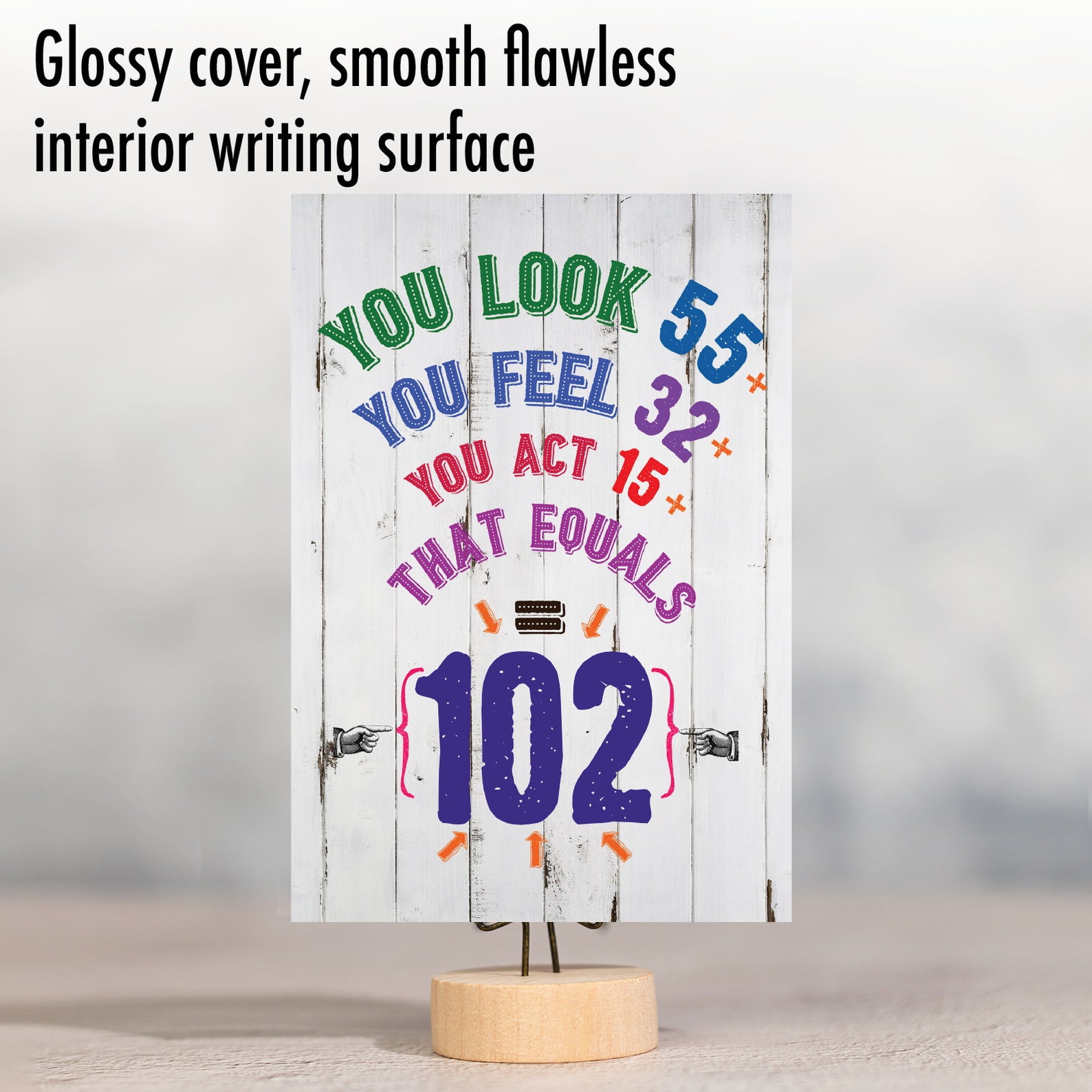 Funny 102th Milestone Birthday Greeting Card W/ Envelope - Age Equation ...