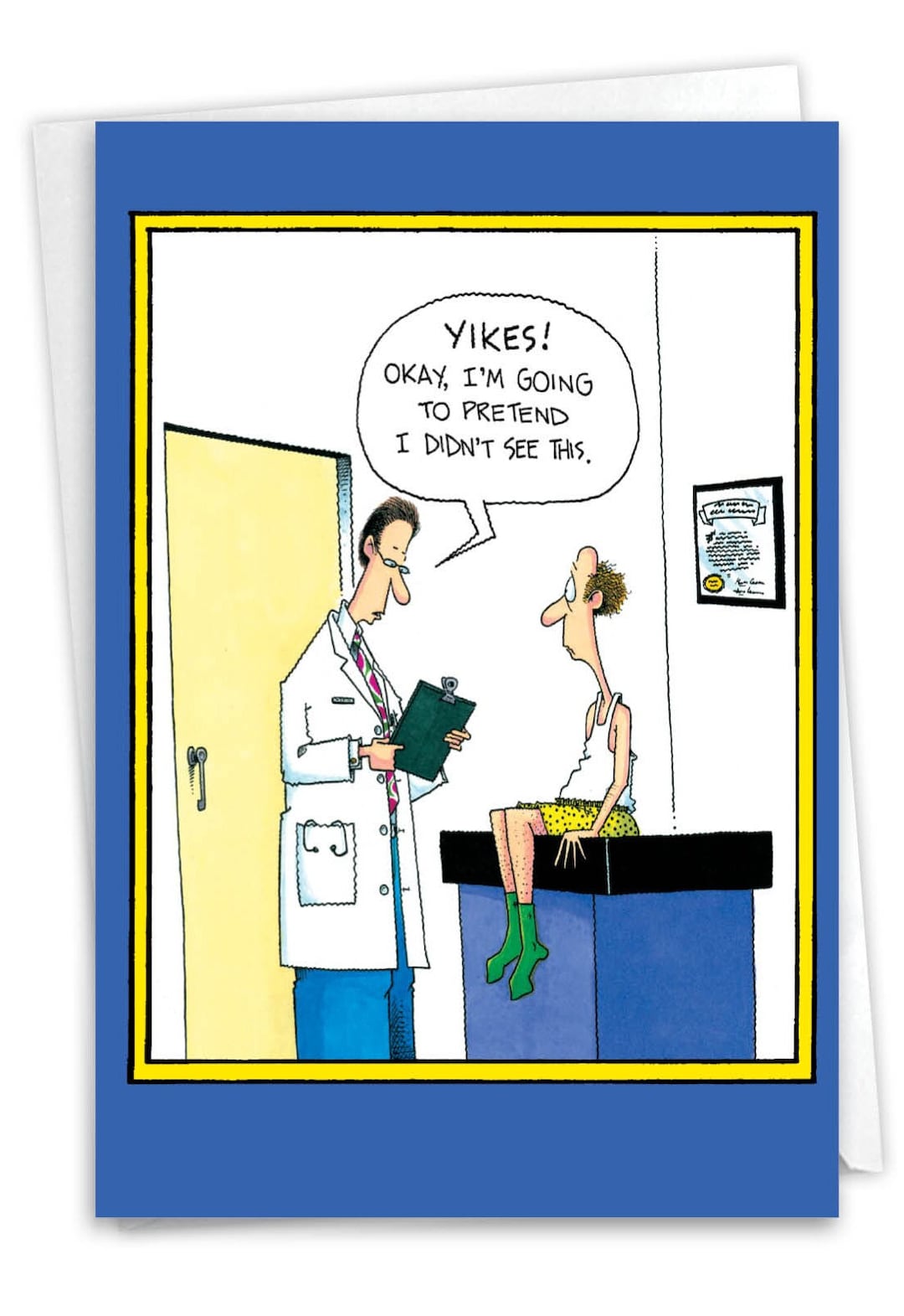 Funny Get Well Greeting Card With Envelope - Dr Yikes , for Him for Her ...