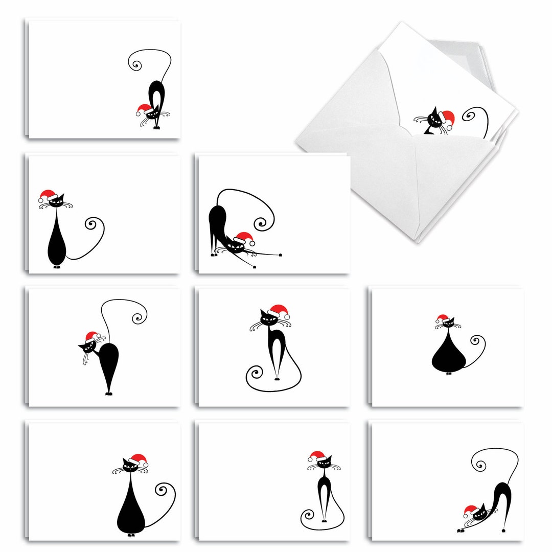 20 Assorted Christmas Thank You Notecards Bulk Pack 4 X 5.12 Inch With ...