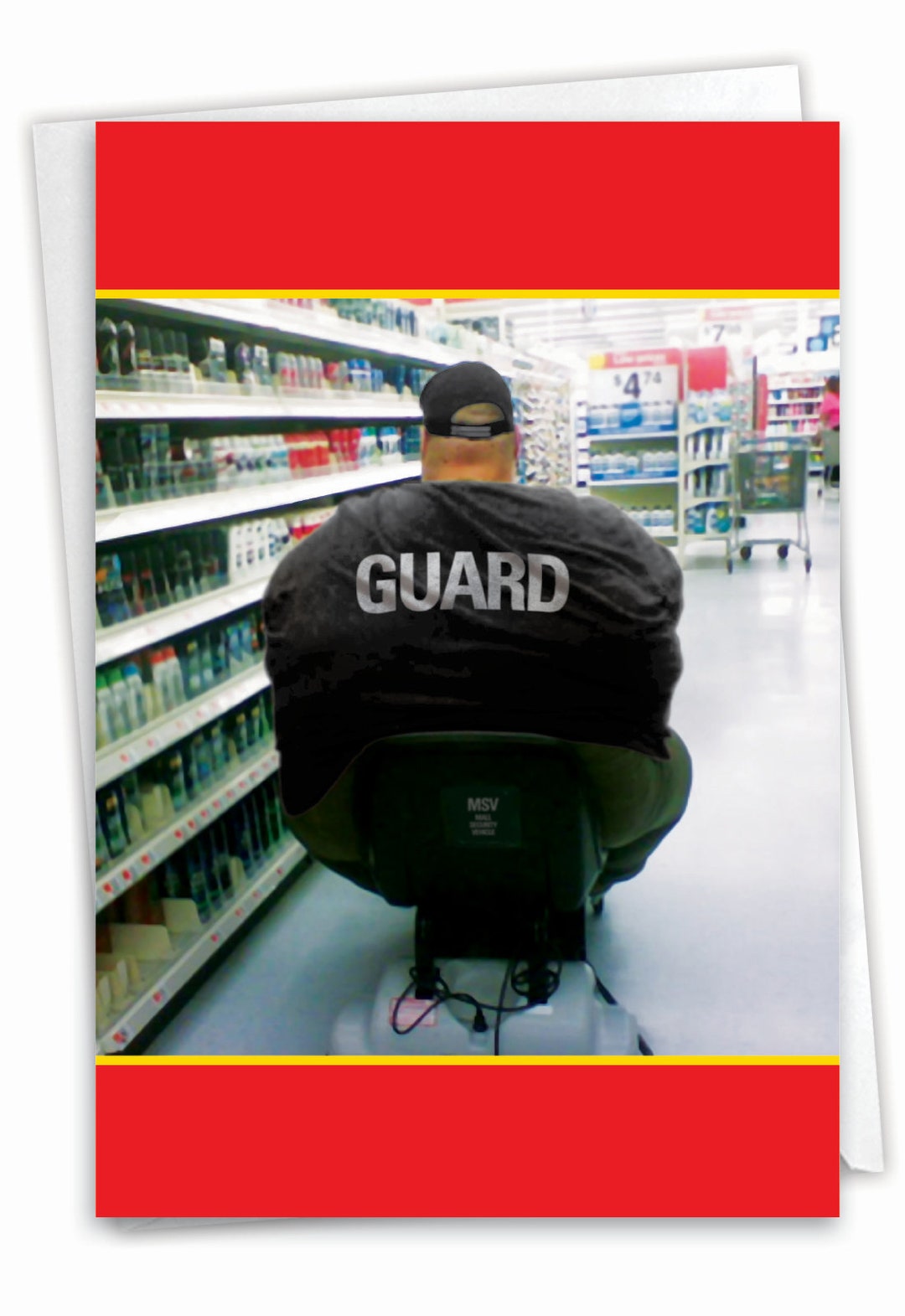 Store Guard Birthday- Funny Birthday Card With Envelope for Him or Her ...