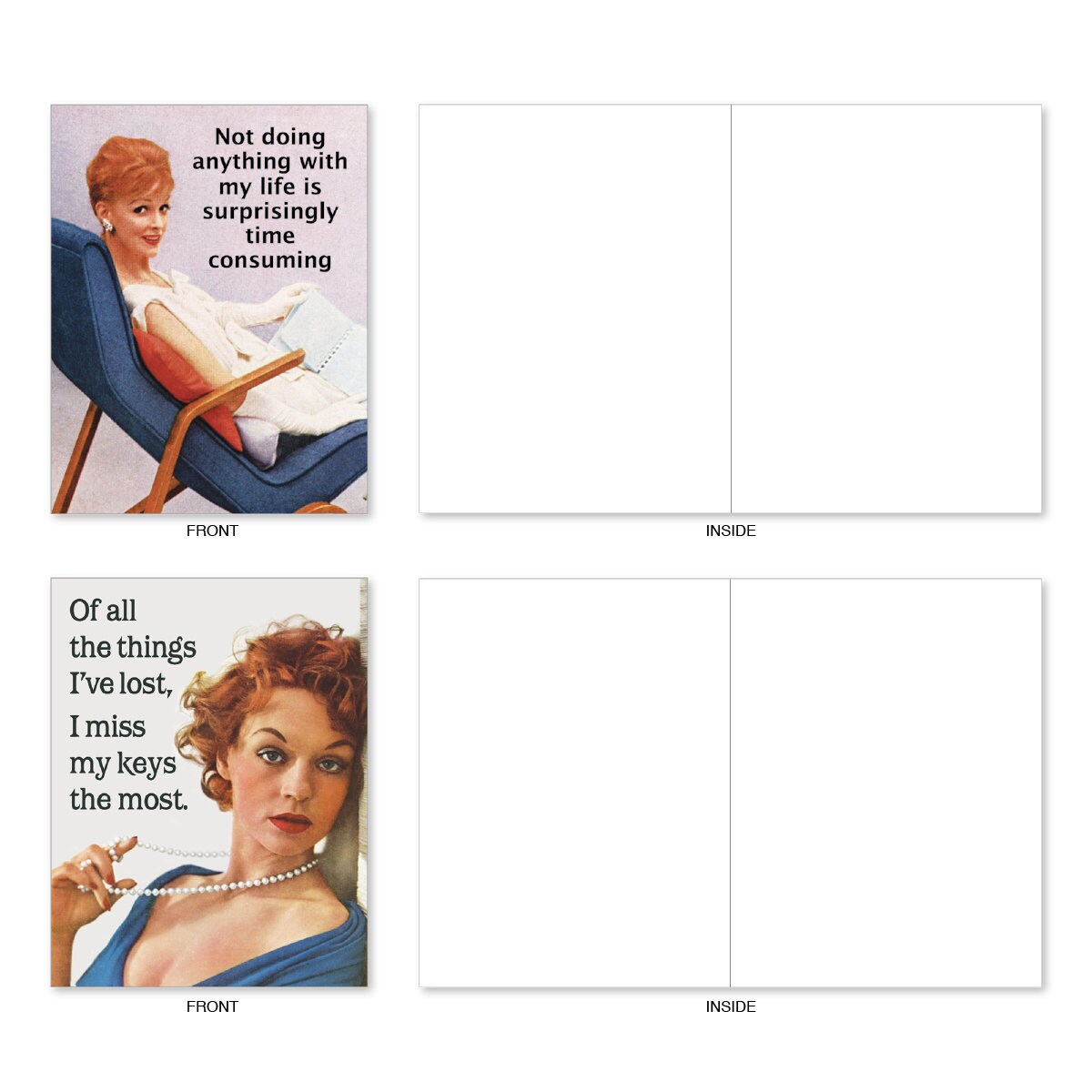 10 Assorted Funny Blank Note Cards Bulk Box Set 4 X 5.12 Inch - Etsy