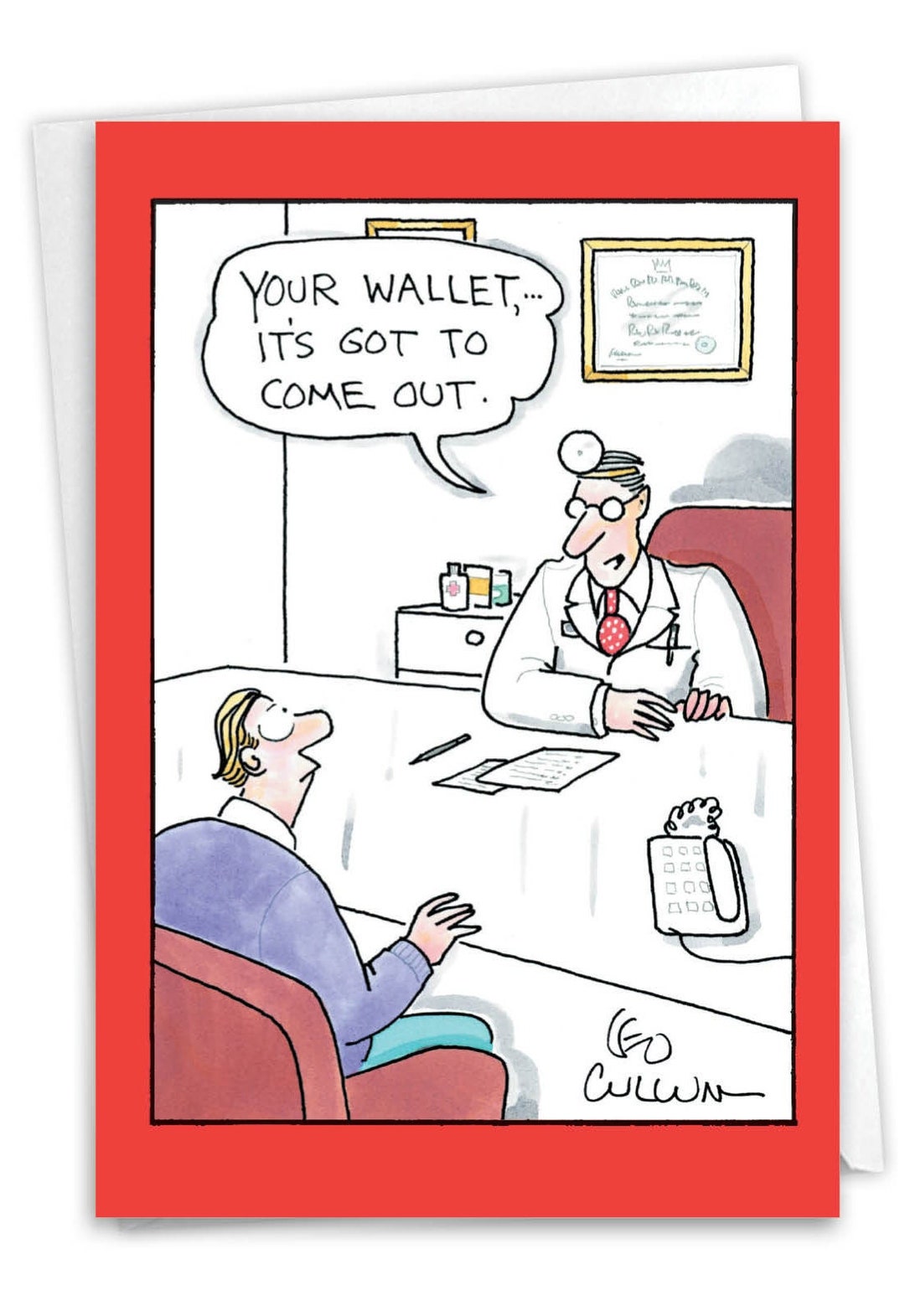 Funny Get Well Greeting Card With Envelope - Your Wallet , for Him for ...